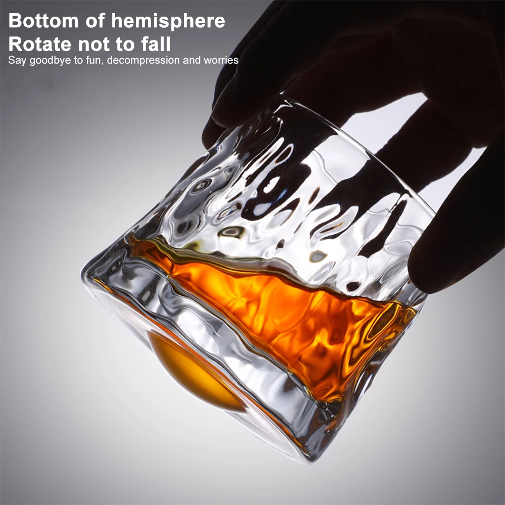 Rotating-Whiskey-Glass-Tumbler-Rotatable-Old-Fashioned-Glass-Cup-Juice ...