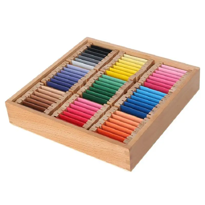 Tablero-de-madera-de-1-2-3-colores-para-preescolar-Material-Sensorial ...