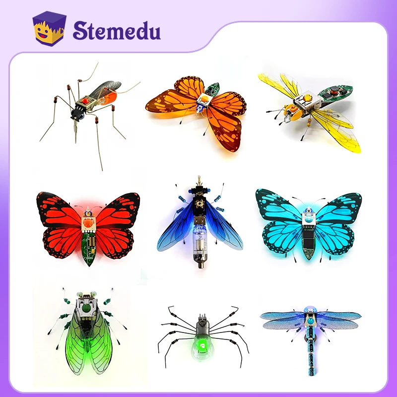 STEAM DIY Toys Robot Insect Science Invention Electronic Animal ...