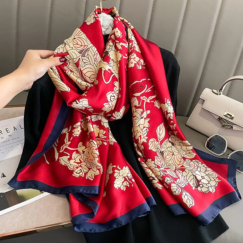 Fr-hlings-schal-Damen-Luxus-Design-Schal-Seide-glatten-Schal-weichen ...