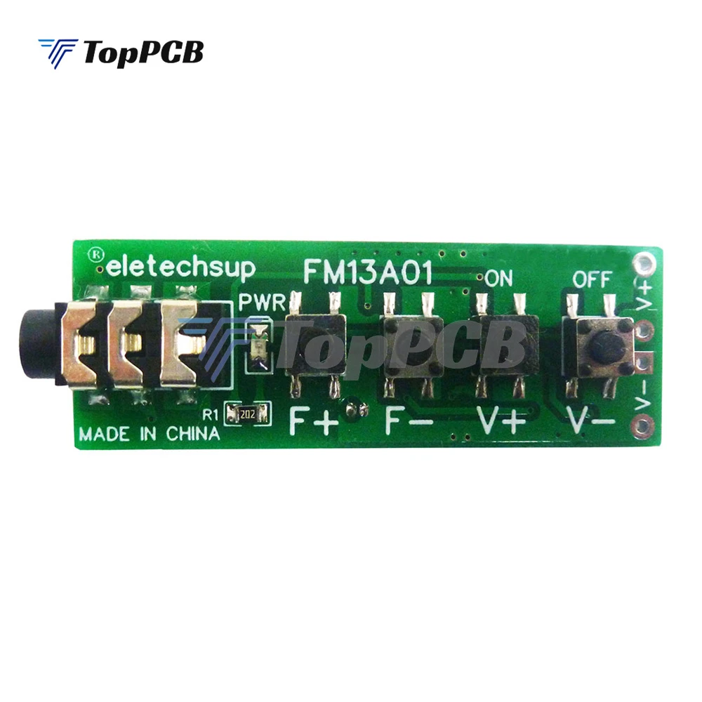 Two channel Stereo VHF FM Radio Module FM Receiver Board 76MHz~108MHz ...