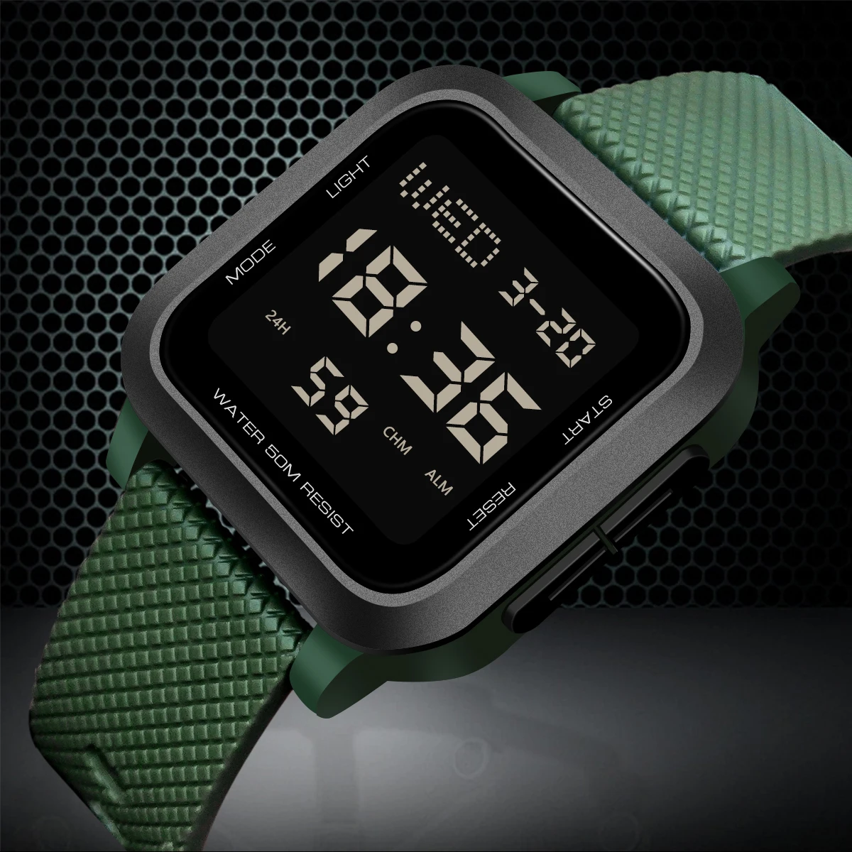 Men's sports watch, electronic waterproof LED digital watch, student ...