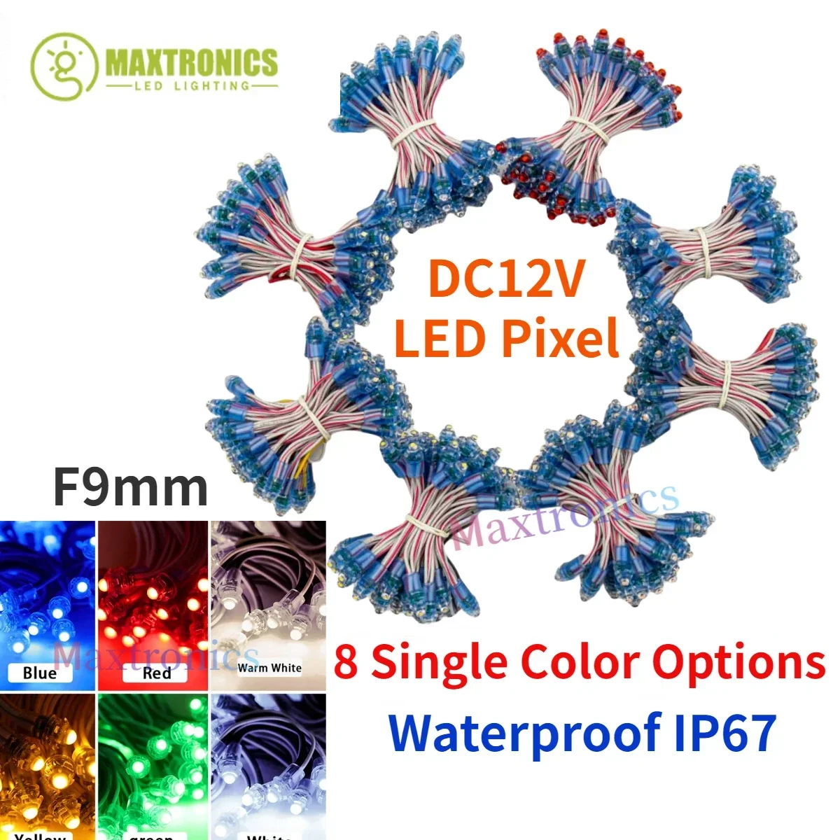 50PCS-DC12V-LED-Modules-F9MM-Single-Color-Led-Pixel-String-Lights ...
