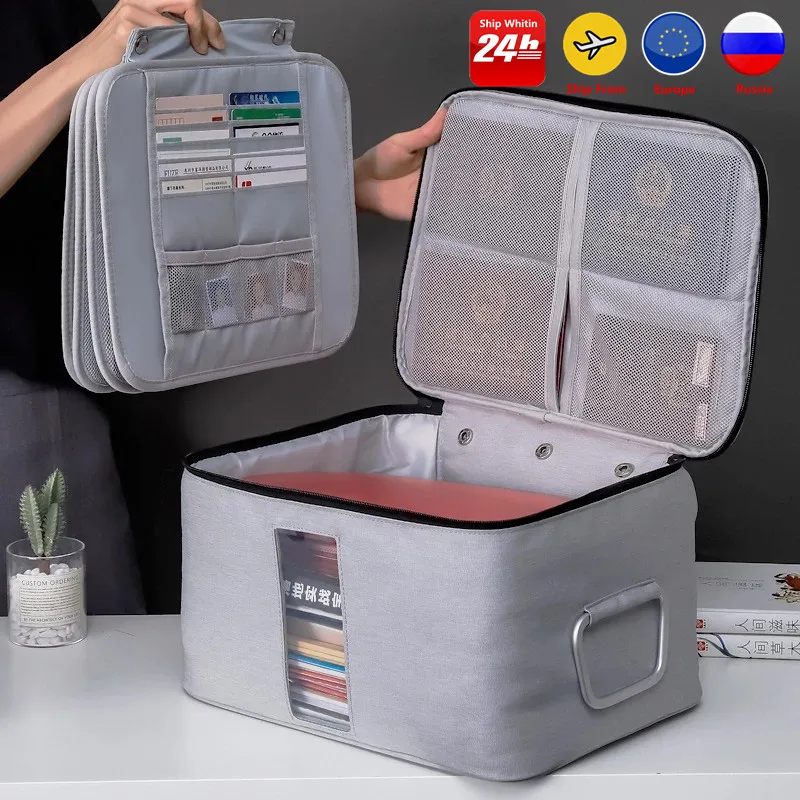 Document Storage Bag Organizer Files Folder Ticket Credit Card ...