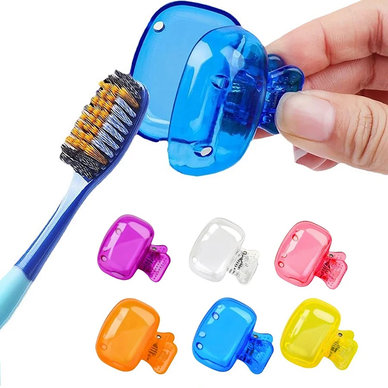 3/5/10PCS Portable Toothbrush Head Cover Clips Plastic Dustproof Head ...