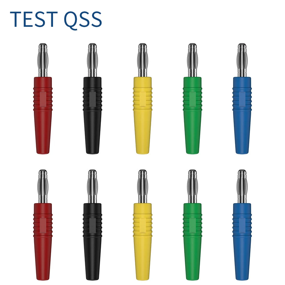 QSS 10PCS 3MM Banana Plug Nickel Plated Wire Solder Type for 3MM Banana ...