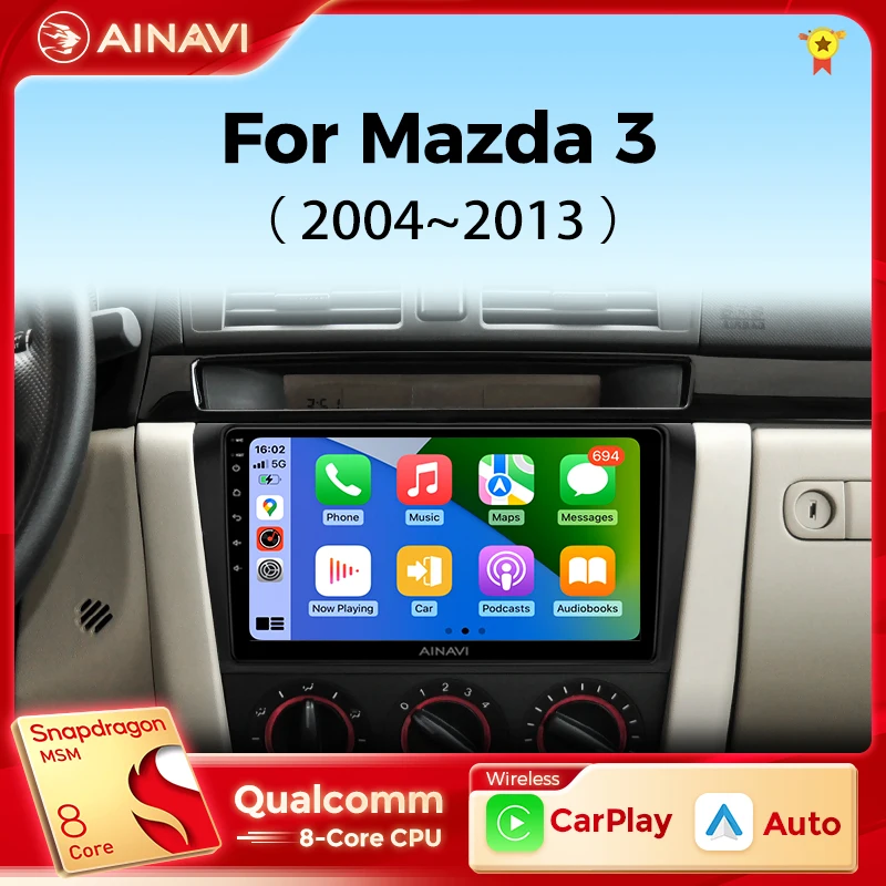 Ainavi-Android-13-Carplay-for-Mazda-3-2004-2013-Car-Radio-Multimedia ...