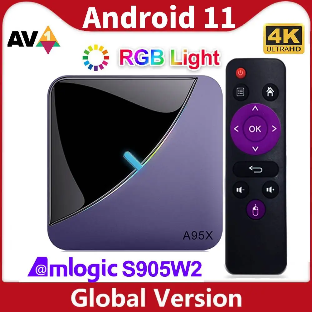 Tv Box A95x F3 Air Amlogic S905x3 Android 9.0 8k | Tv Box A95x F2 ...