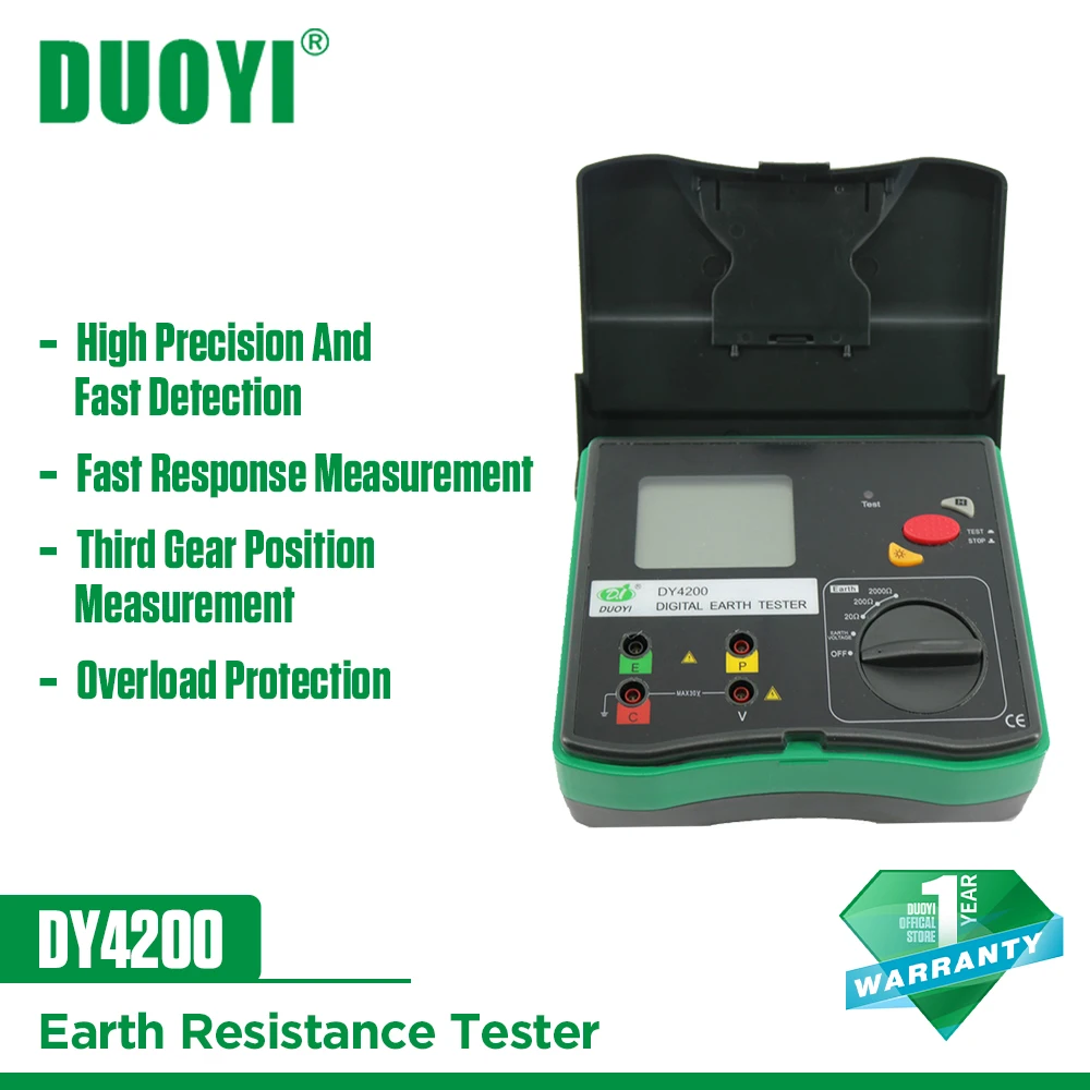 DUOYI-DY4200-Digital-Earth-Ground-Resistance-Tester-AC-voltage-of-power ...
