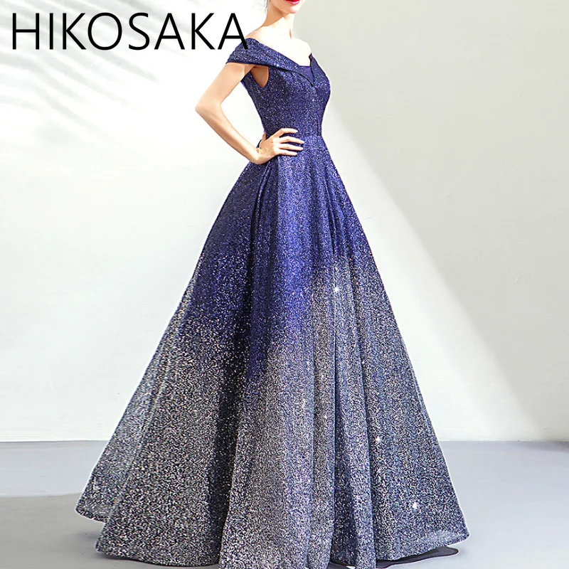 Customized-Elegent-Gradient-Sequin-Dresses-Court-Fantasy-Princess ...