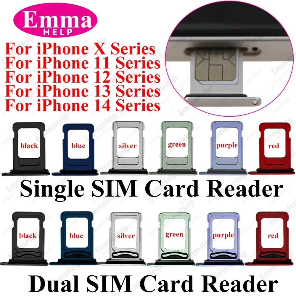 SIM-Card-Holder-For-iPhone-14-13-12-11-Pro-Max-14Plus-Single-Dual-Sim ...