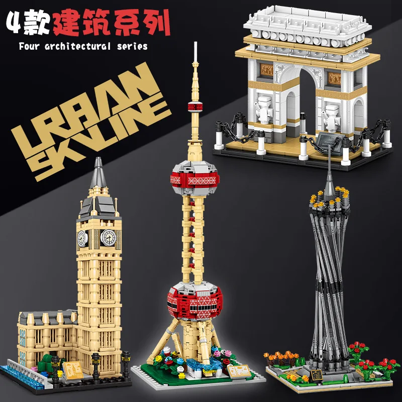 World-Landmark-Building-Model-Building-Block-Toy-London-Big-Ben-Paris ...