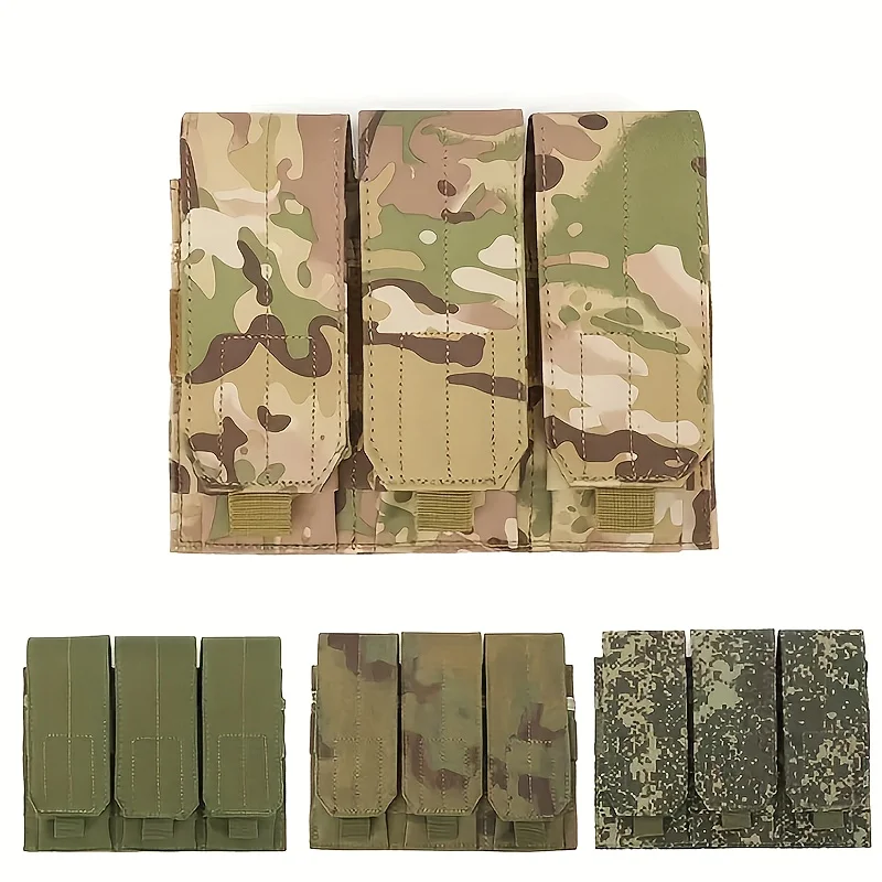 Tactical-Molle-Triple-Mag-Pouch-for-M4-M14-M16-AR15-AR10-G36-Magazine ...