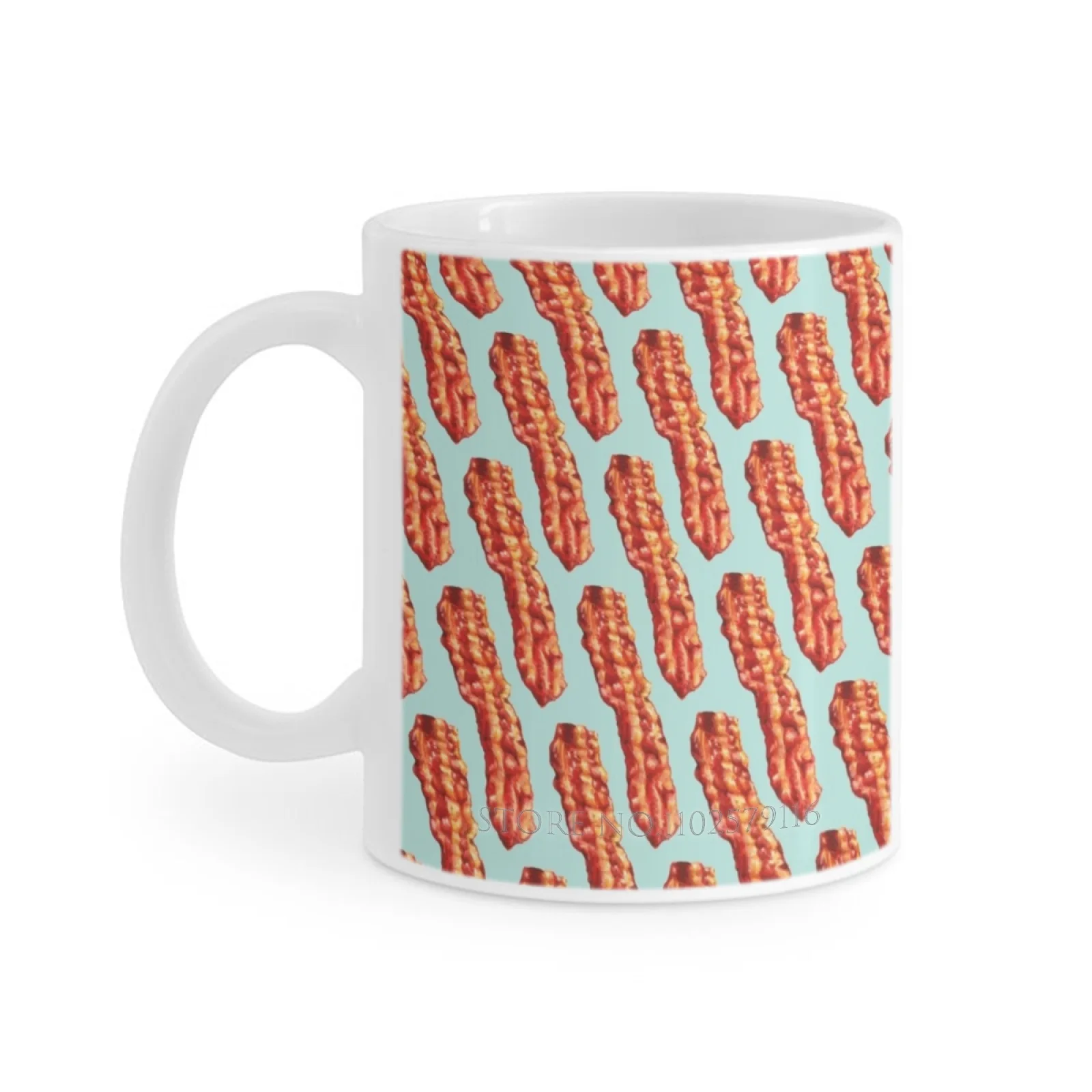 Bacon-Pattern-White-Mug-11Oz-Funny-Ceramic-Coffee-Tea-Milk-Cups-Bacon ...