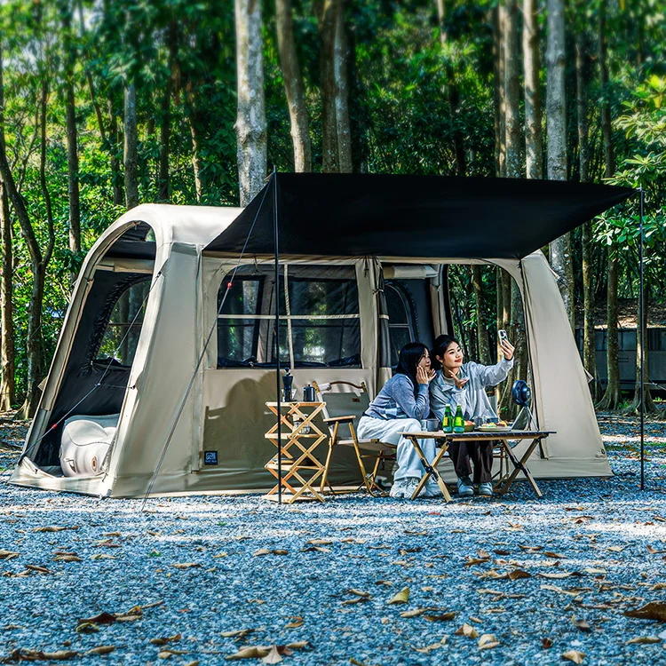 Outdoor Inflatable Tent with Large Waterproof Oxford Canopy Connectable ...