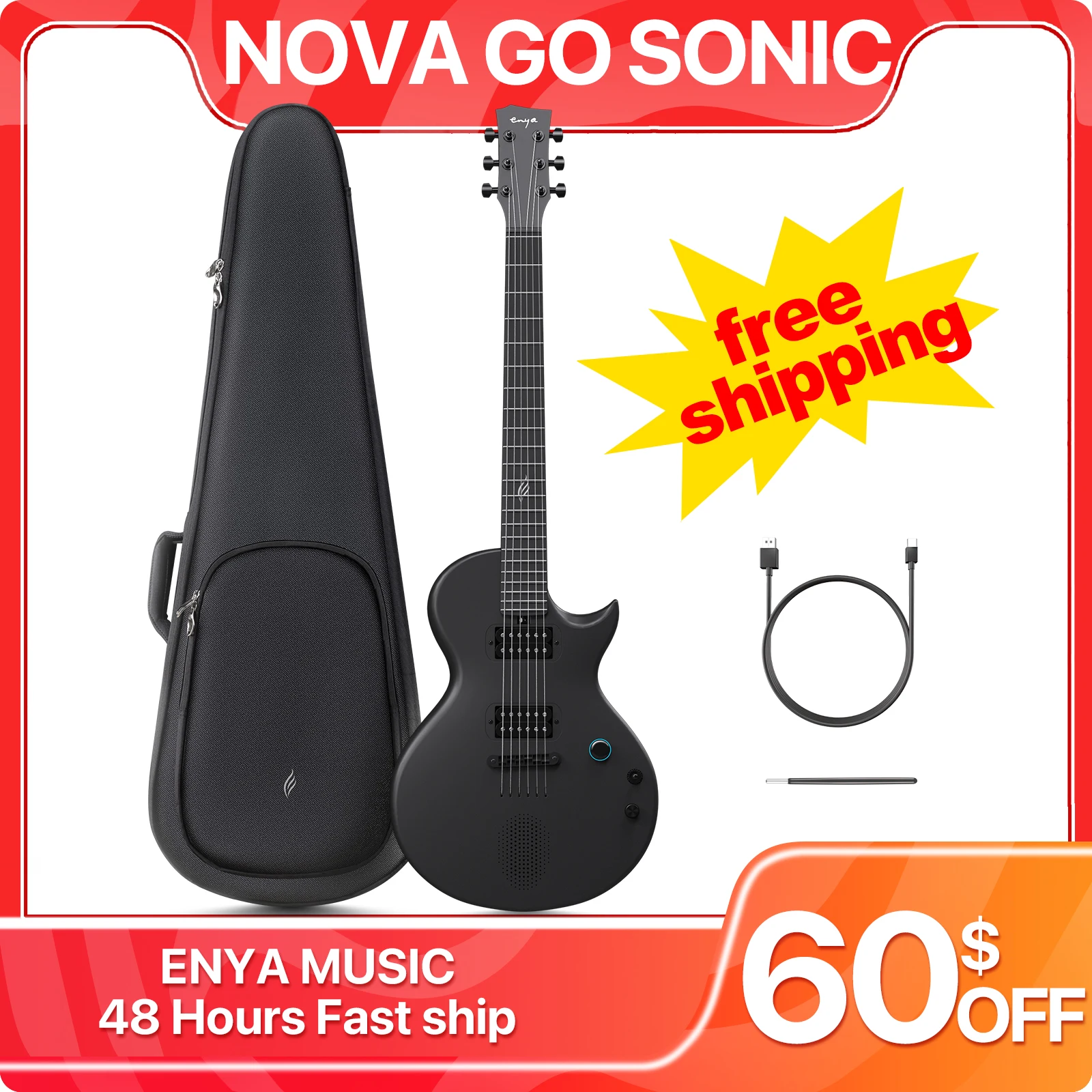 Enya-Electric-Guitar-Nova-Go-Sonic-Smart-Electric-Carbon-Fiber-Guitarra ...