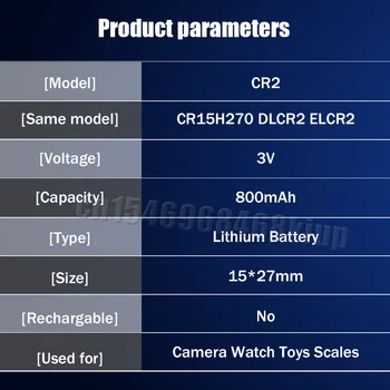손전등 디지털 카메라용 리튬 배터리, 사진 장치, 가스 계량기 건조 1 차 전지, CR15H270, DLCR2 ELCR2, 3V, 4 개