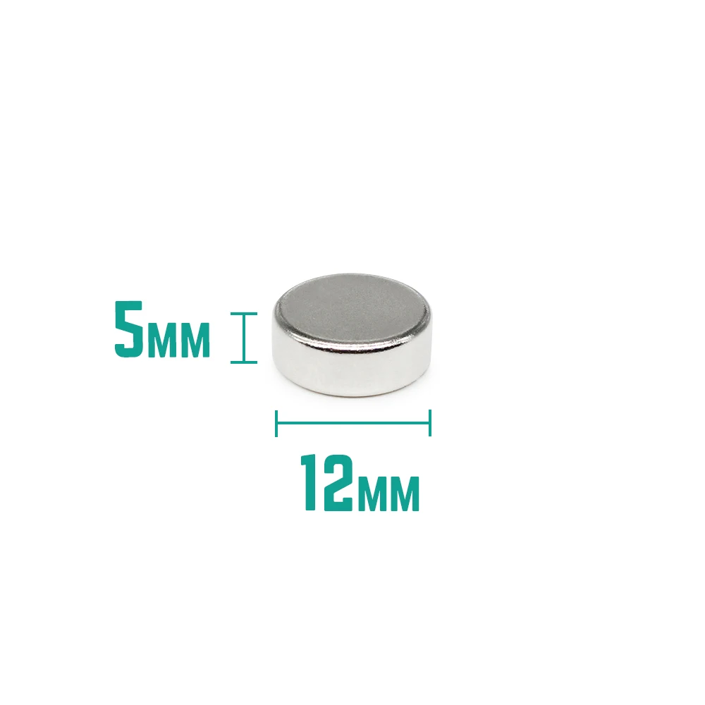 5/10/20/50/100PCS 12x5 Powerful Strong Magnetic Magnets Disc 12mmx5mm ...