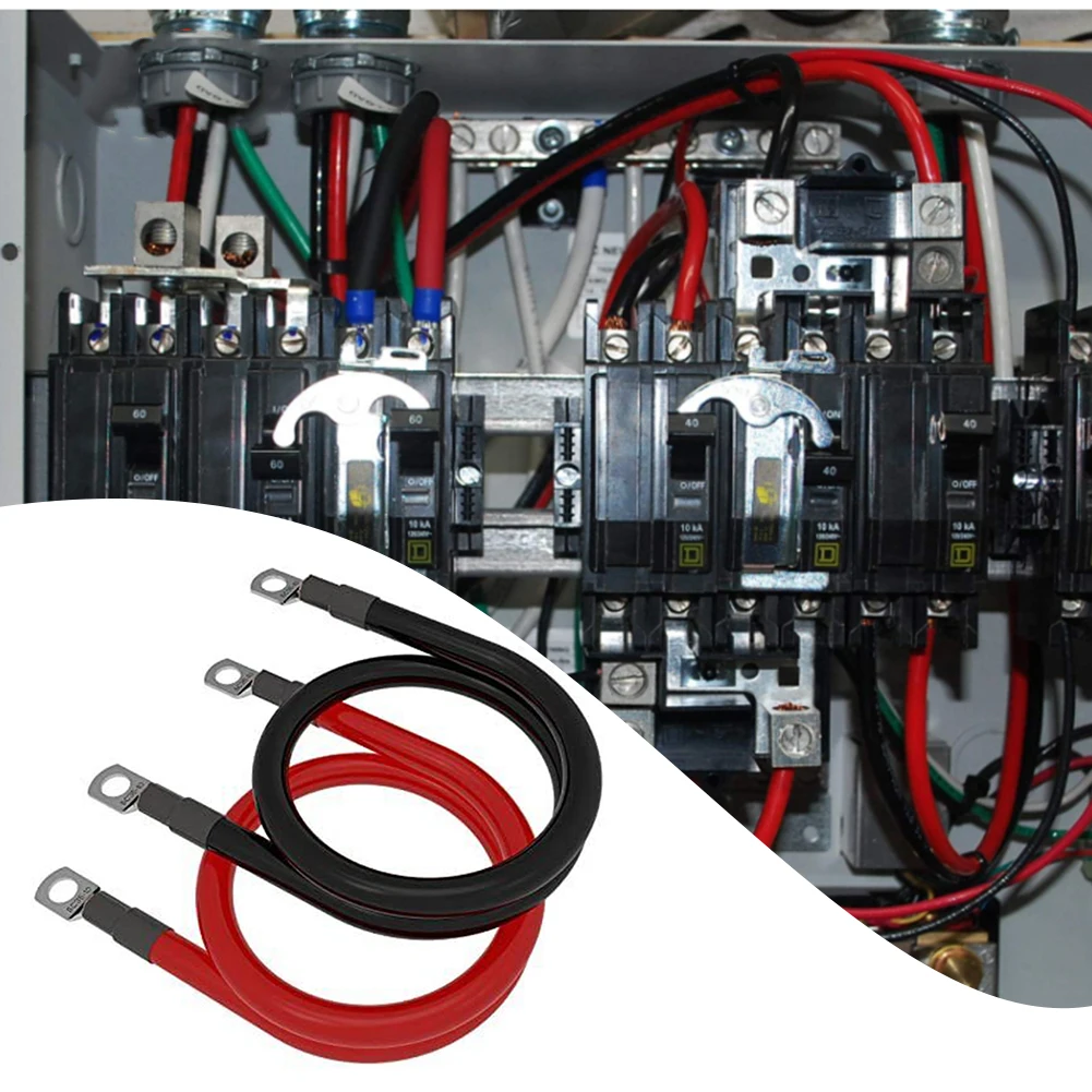 35mm-50cm-Car-Copper-Battery-Cable-2WAG-12V-With-M10-Ring-Terminals-For ...