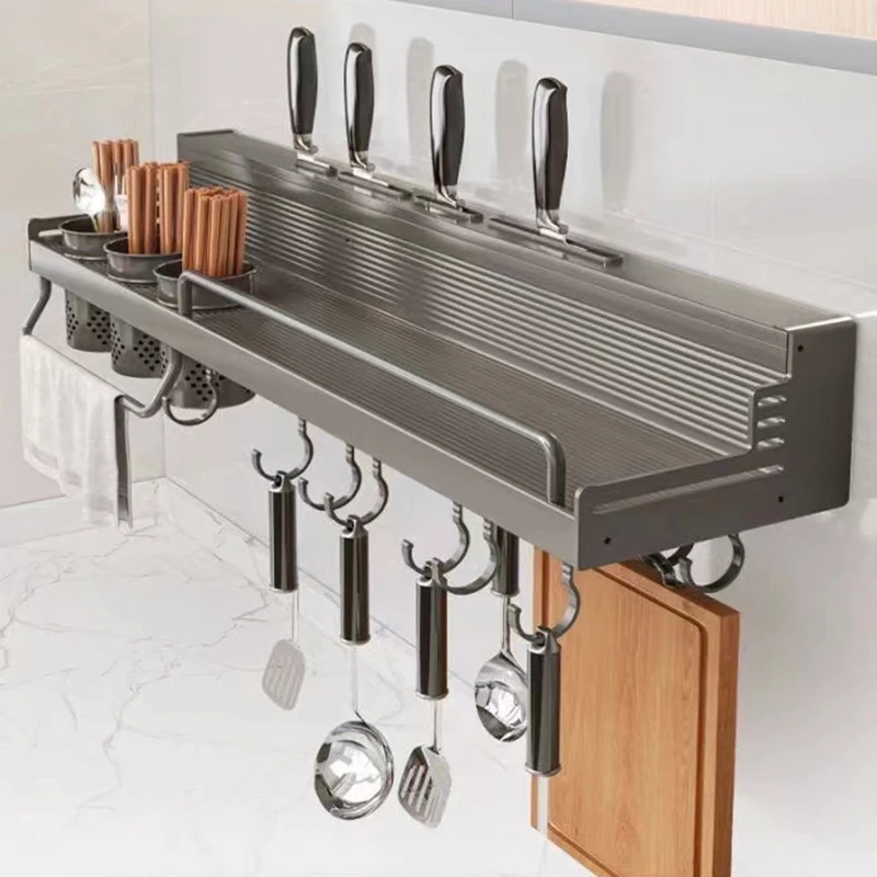 Kitchen-Wall-mounted-Spice-Racks-Multifunctional-Storage-Rack-Punch ...