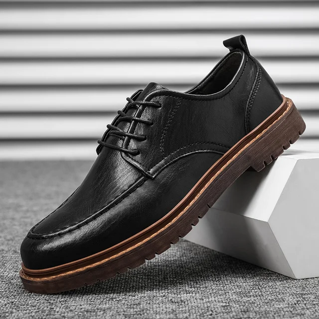 MPS-1077 New Men Genuine Leather Shoes Brogue Casual Shoes – Jekhanei.Com