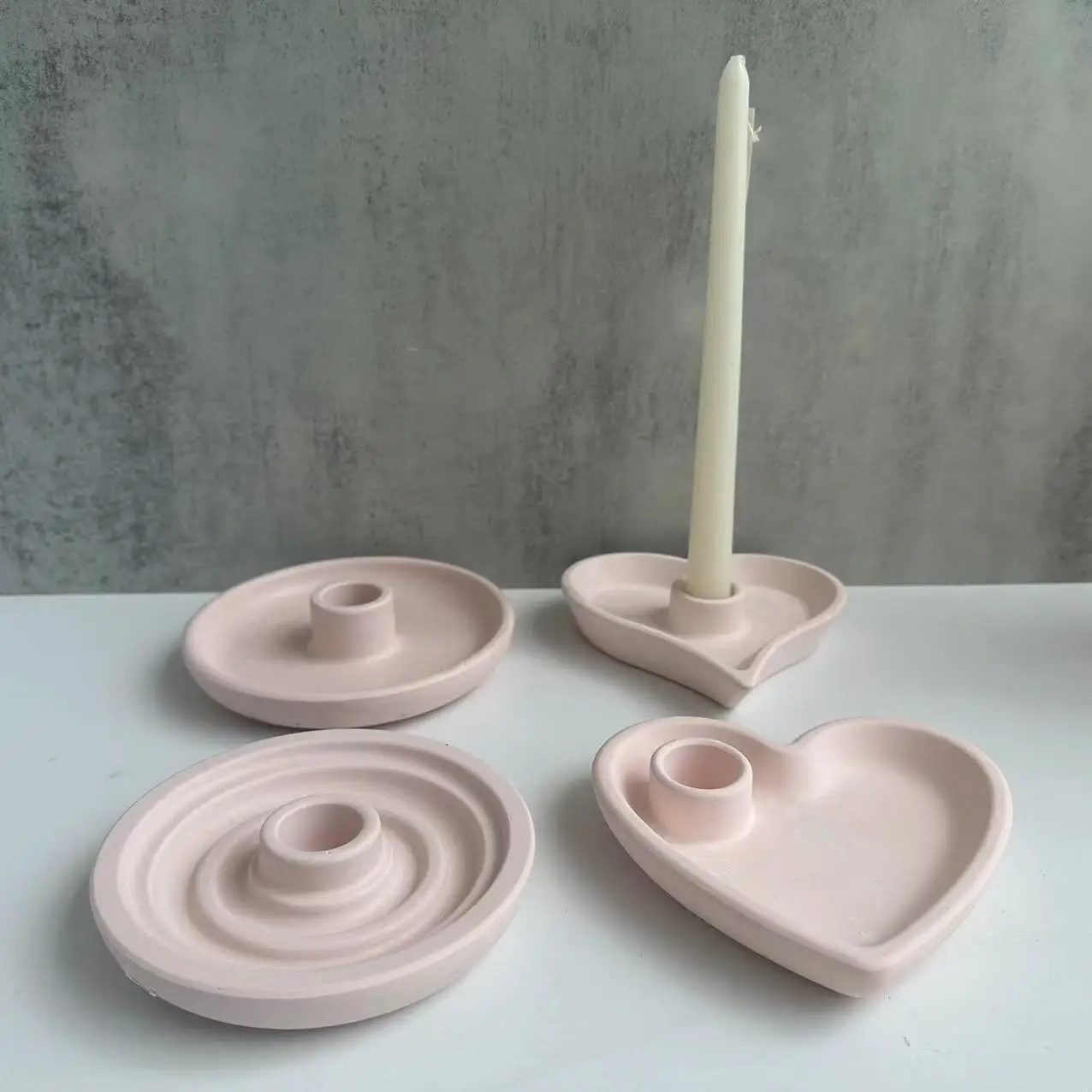 Love Candlestick Silicone Mold Heart Shaped Candle Holder Molds Diy ...