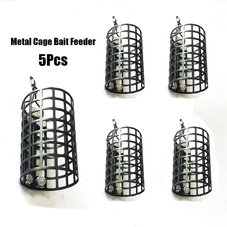 Proberos 5pcs Fishing Tackle Feeder Cage Round Cage Bait Feeder For ...