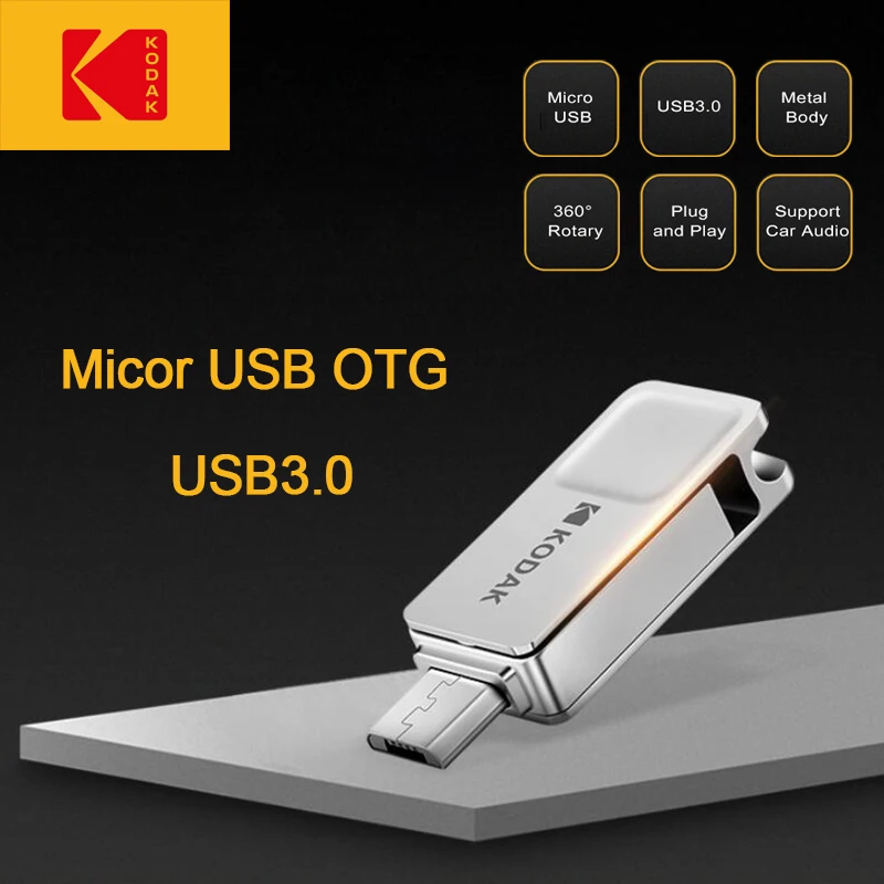 KODAK-OTG-Pendrive-USB3-0-Flash-Drive-16GB-32GB-64GB-Metal-U-Disk ...