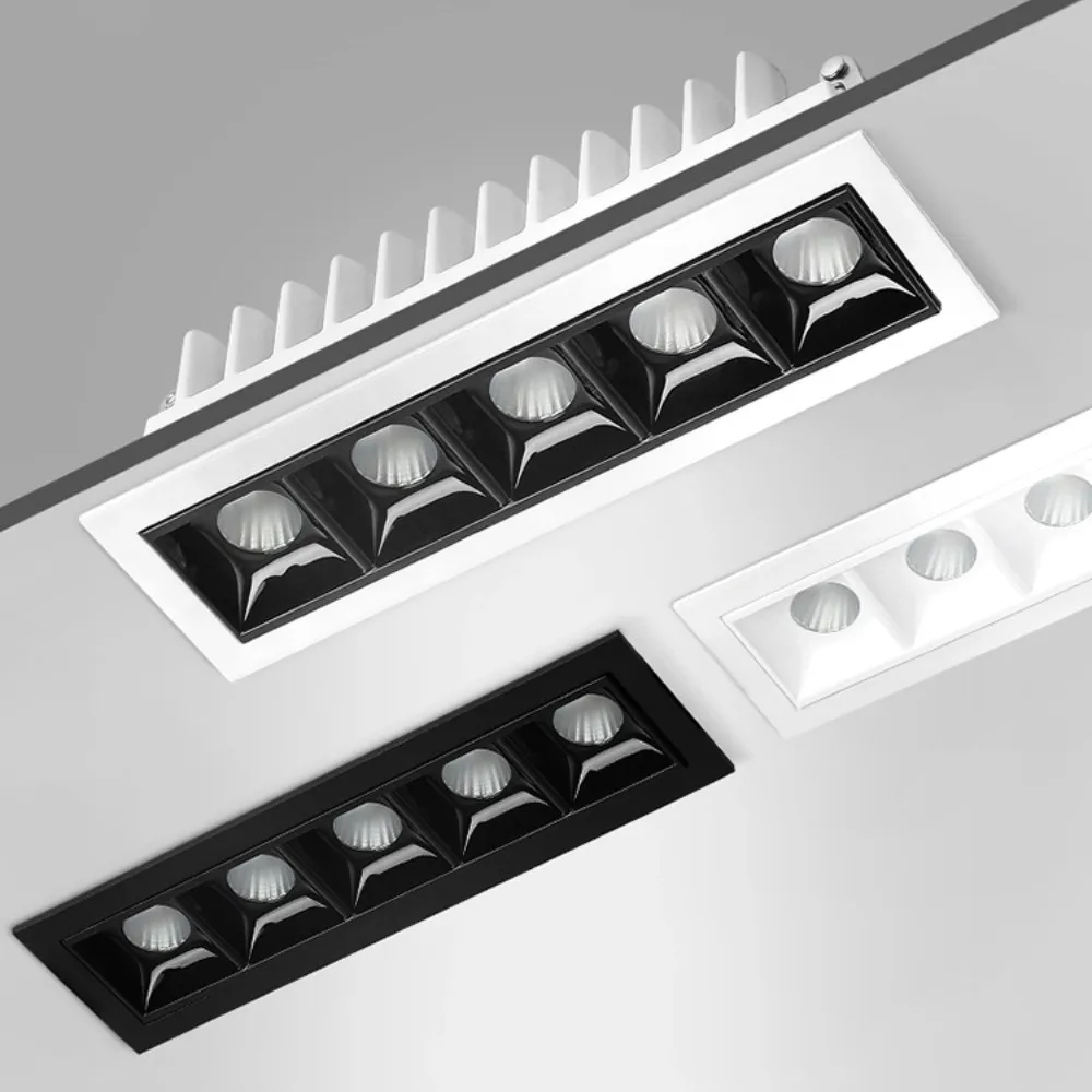 Dimmable Recessed Square Led Ceiling Grille Light 3W 6W 9W 15W 20W 30W ...