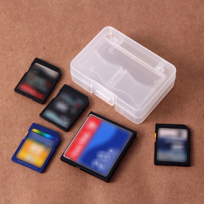 Transparent-CF-SD-Card-Storage-Box-Plastic-Compact-Flash-Memory-Card ...