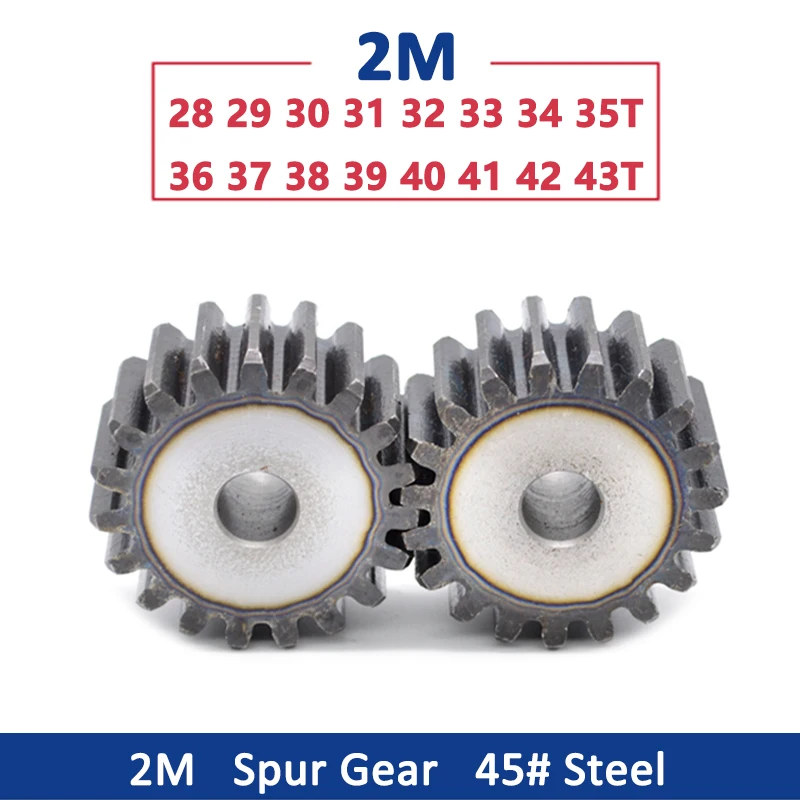 1pc-Spur-Gear-2M-28T-43T-Metal-Transmission-Gear-45-Steel-2-Modulus-28 ...