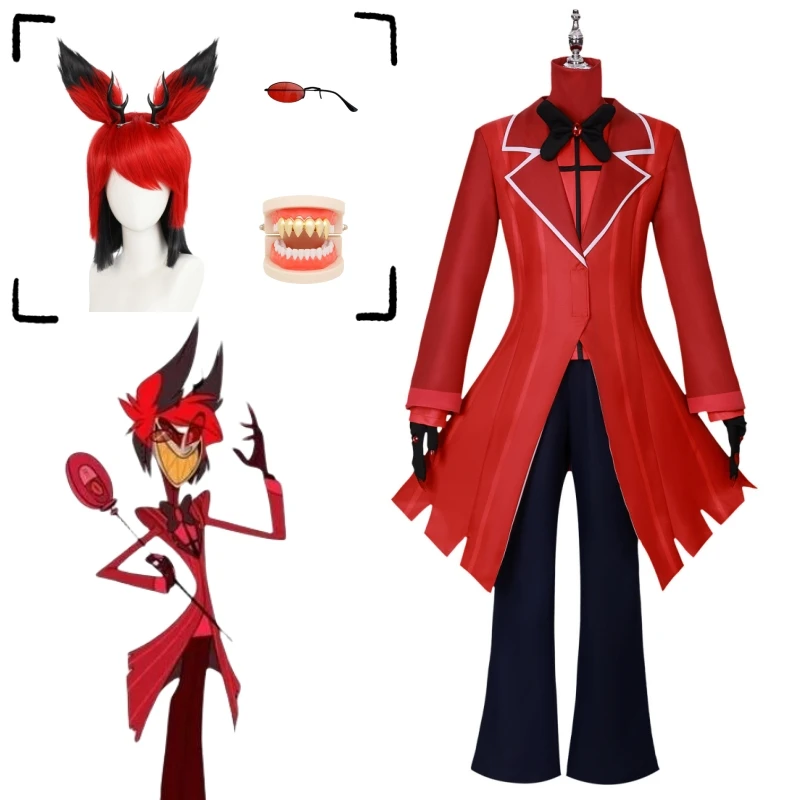 Uniforme de hotel Hazbin Cosplay ALASTOR Disfraz de Cosplay Conjunto ...