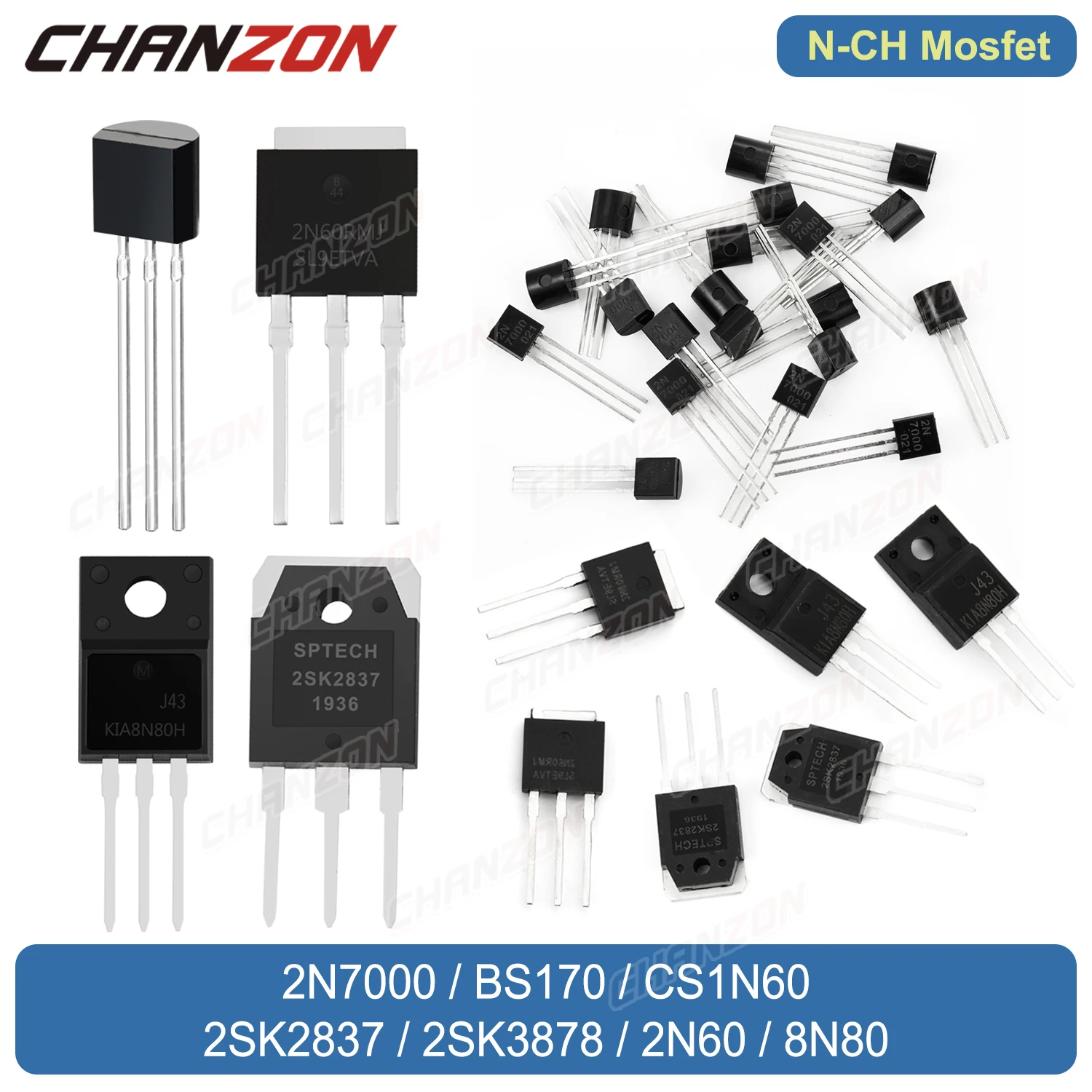 Original-2N7000-BS170-2SK2837-2SK3878-2N60-8N80-N-Channel-Mosfet ...