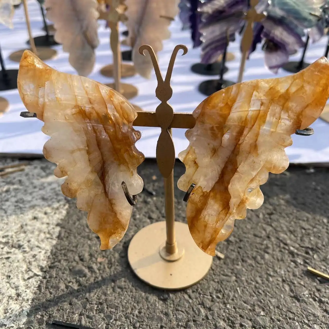 Butterfly-Wings-Crystal-Crafts-Natural-Geode-Stone-Hand-Carved-Standing ...
