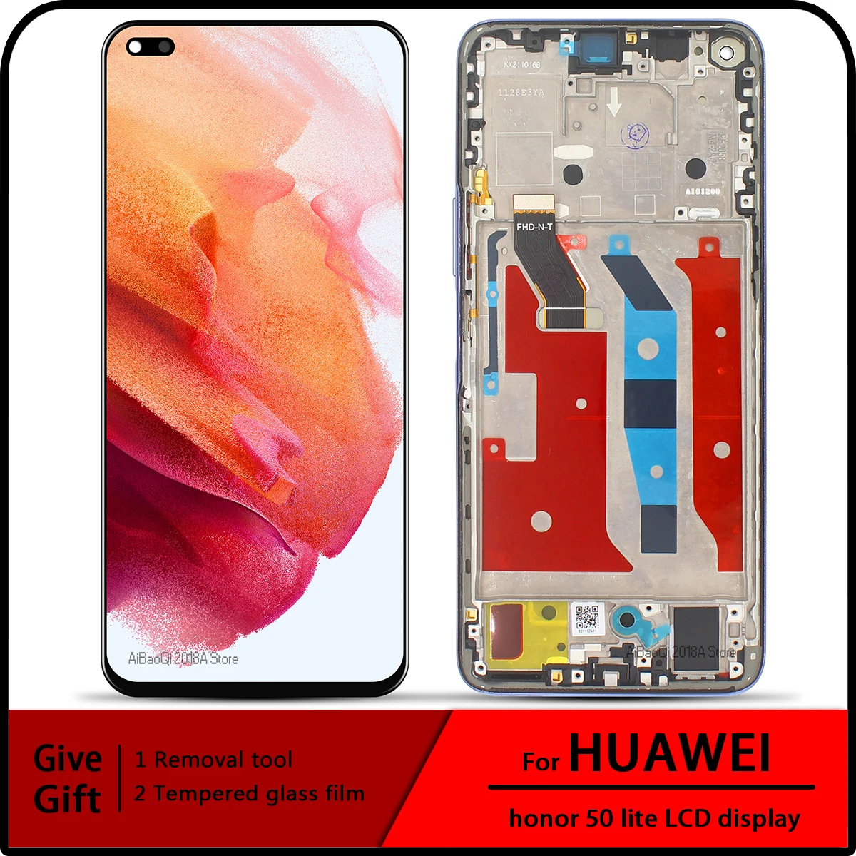 6.67" Original For Huawei Honor 50 Lite NTN-LX1 LCD Display Screen ...