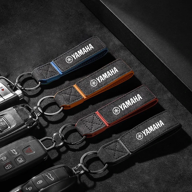 Leather-Motorcycle-Remote-Key-Chain-Keychain-Holder-For-Yamaha-R1-R3 ...