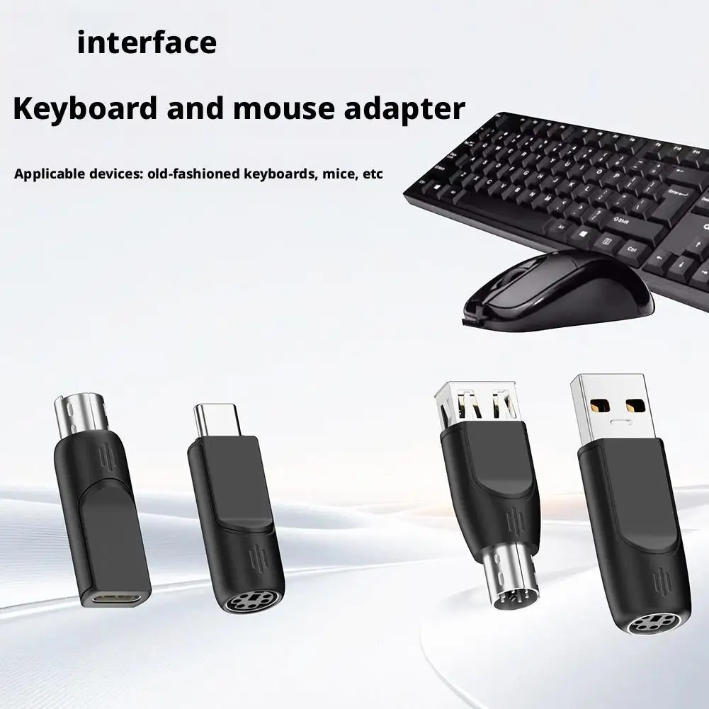 USB To For PS2 Converter Keyboard Mouse Circular Hole 6-pin Adapter USB ...