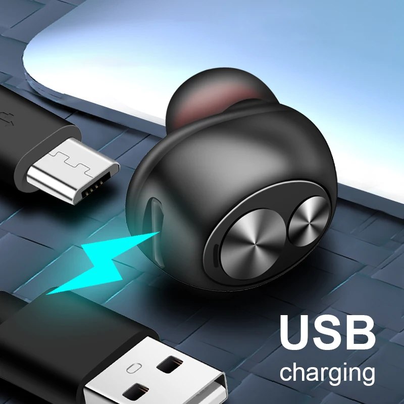 Single-earphone-New-Bluetooth-V5-0-Headset-Wireless-Headphones-Hands ...