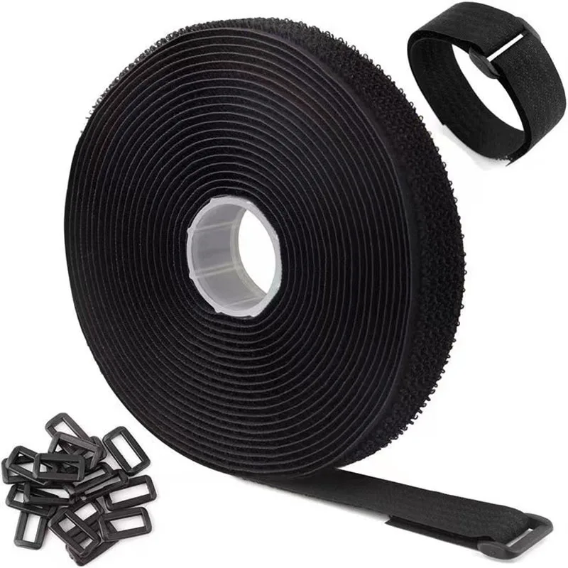 2M-Reusable-Nylon-Hook-Loop-Fastening-Cable-Tape-Cut-to-Length-Self ...