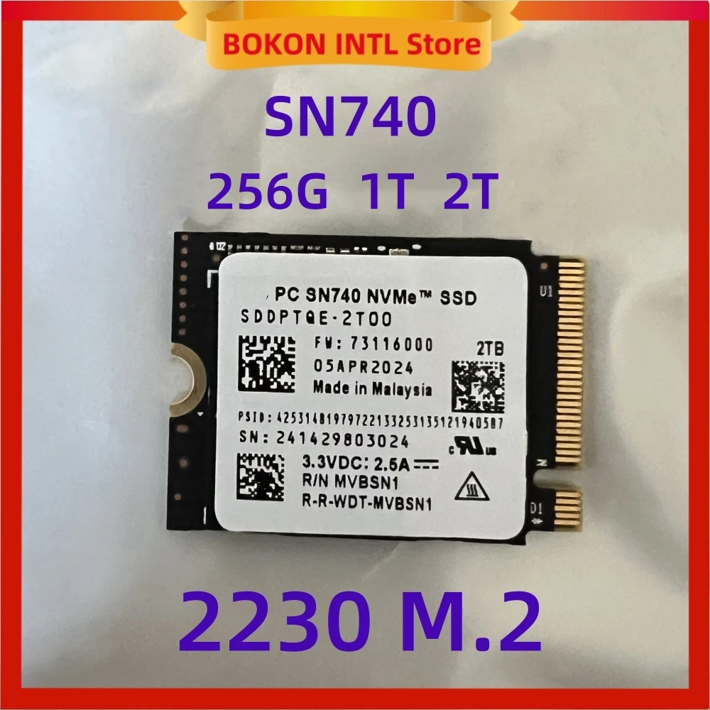 SN740 2 ТБ, 1 ТБ, 512 ГБ, 256 ГБ SSD M.2 2230 2242 Gen4 PCIe 4.0 X4 ...