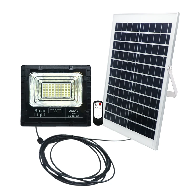 JD-8200L-200W-Waterproof-IP67-Solar-Powered-Street-Flood-Lights-With ...