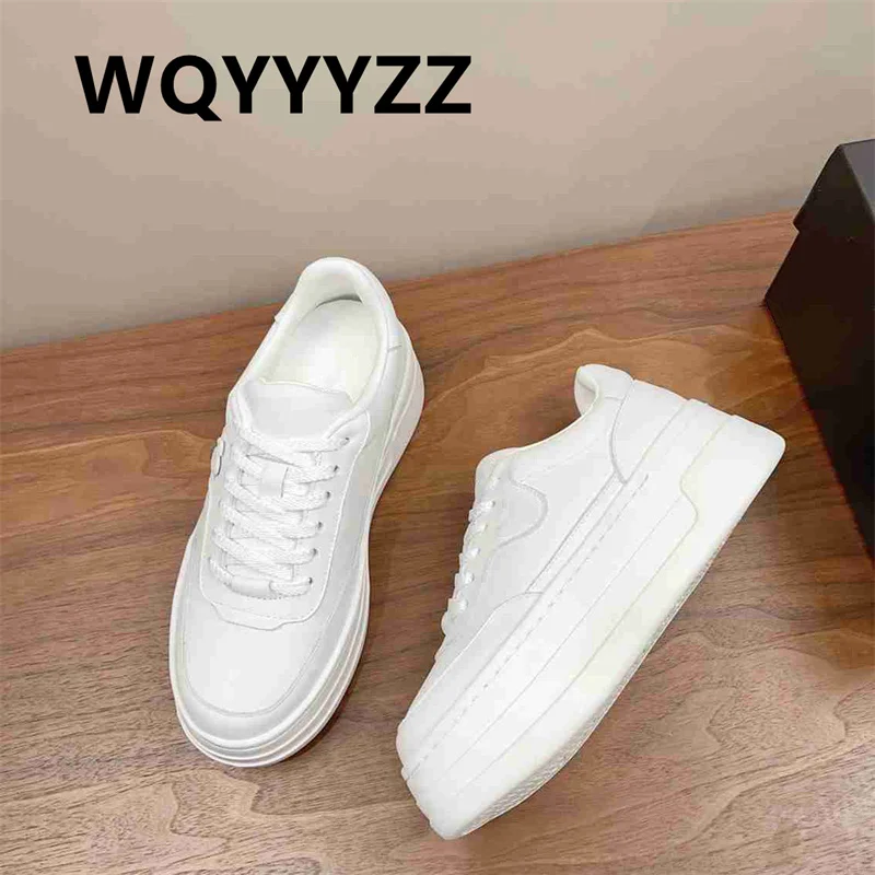 Vintage-White-Shoes-Fashion-Thick-Sole-Round-Toe-Increase-Height ...