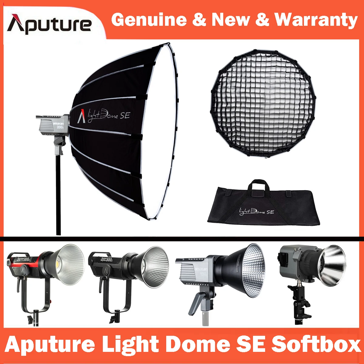 Aputure-Light-Dome-SE-luz-dome-se-leve-port-til-compacto-profundidade ...