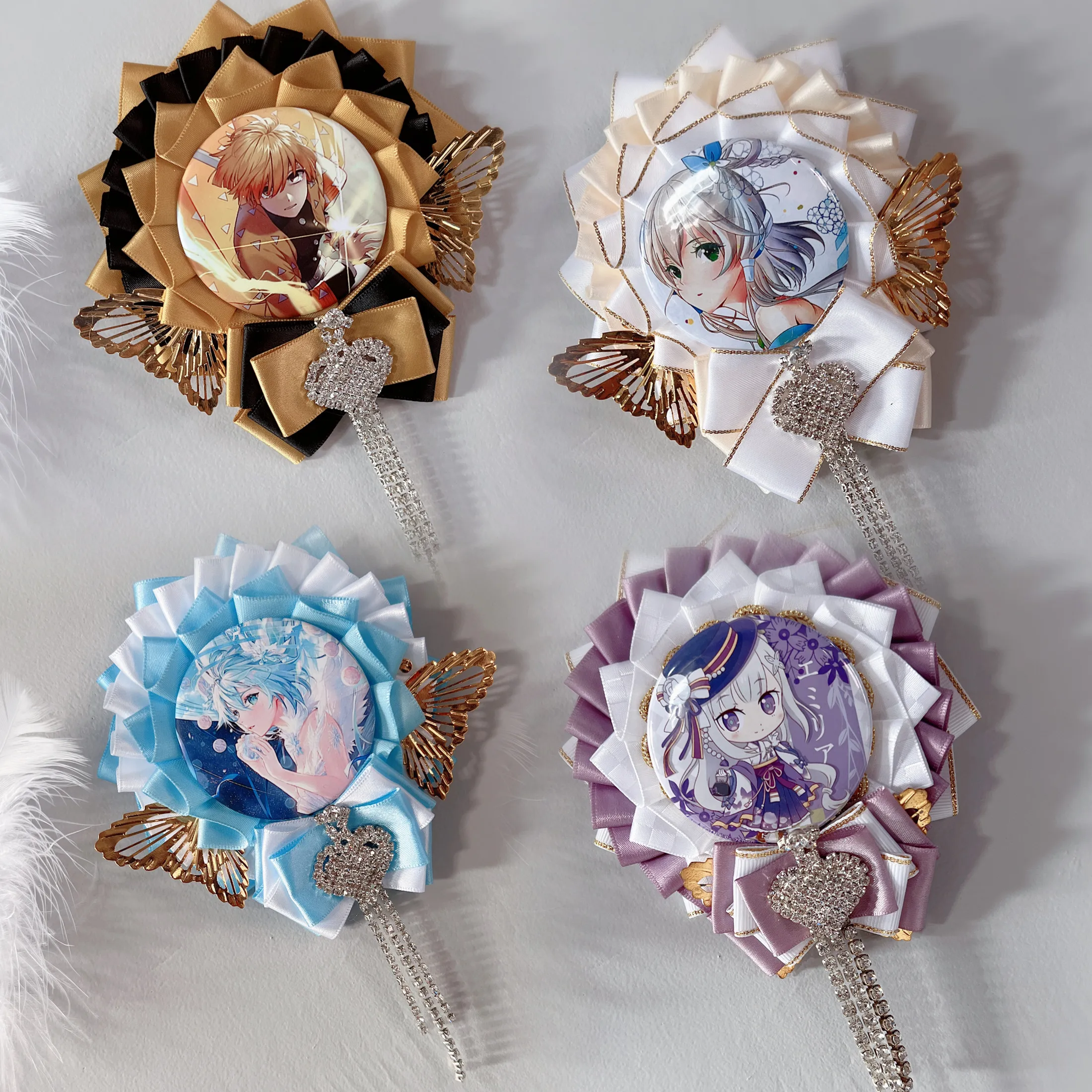 Anime Cosplay Alloy Chain Heart Rhinestone Fill Bag Itabag Decoration ...