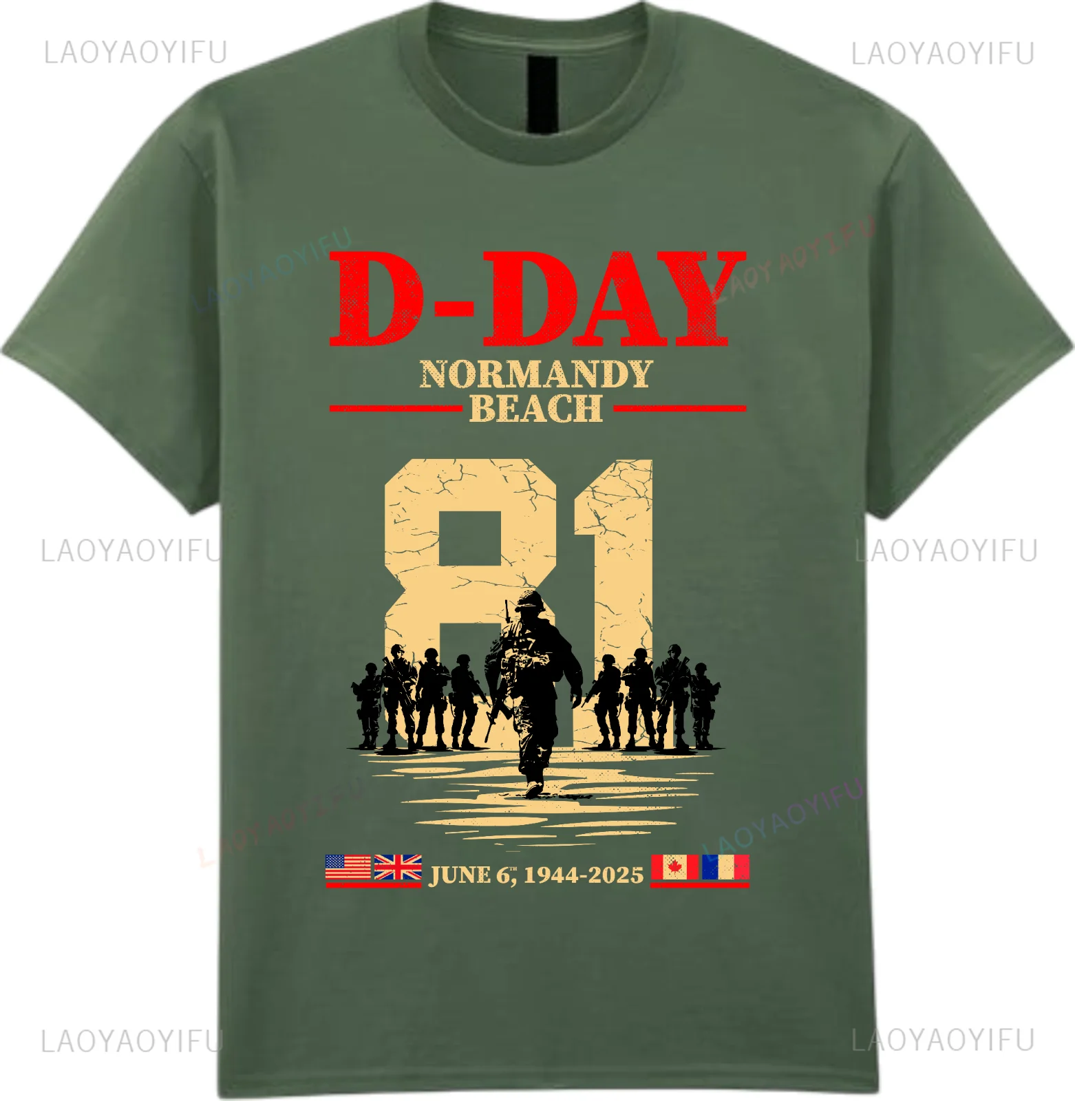 81st D-Day Normandy Beach Anniversary T-Shirt June 6 1944-2025 Veteran ...