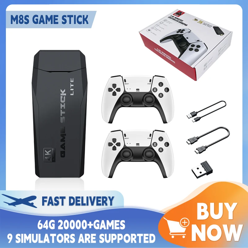 M8S-Video-Game-Stick-M8-4K-HD-Retro-Video-Game-Console-2-4G-Wireless ...