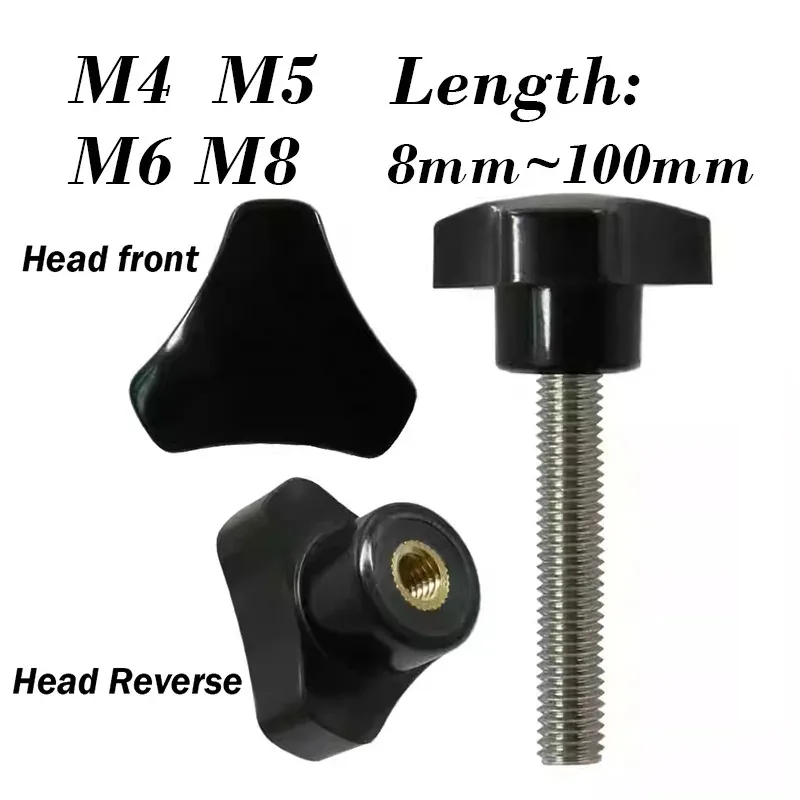 1/2 Uds cabeza triangular baquelita apretar a mano tornillo de pulgar ...