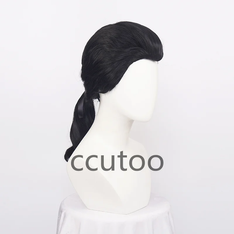 Synthetic-Beauty-and-the-Beast-Prince-Gaston-Wig-Black-Short-Curly-Wig ...