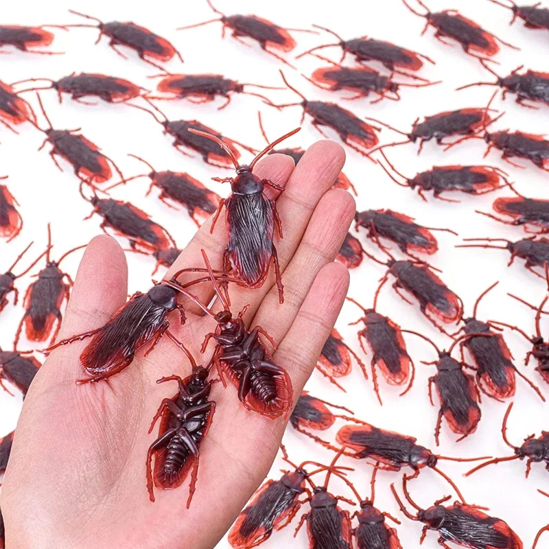 12pcs-Prank-Artificial-Fake-Cockroach-Plastic-Simulation-Fake-Roach-Bug ...