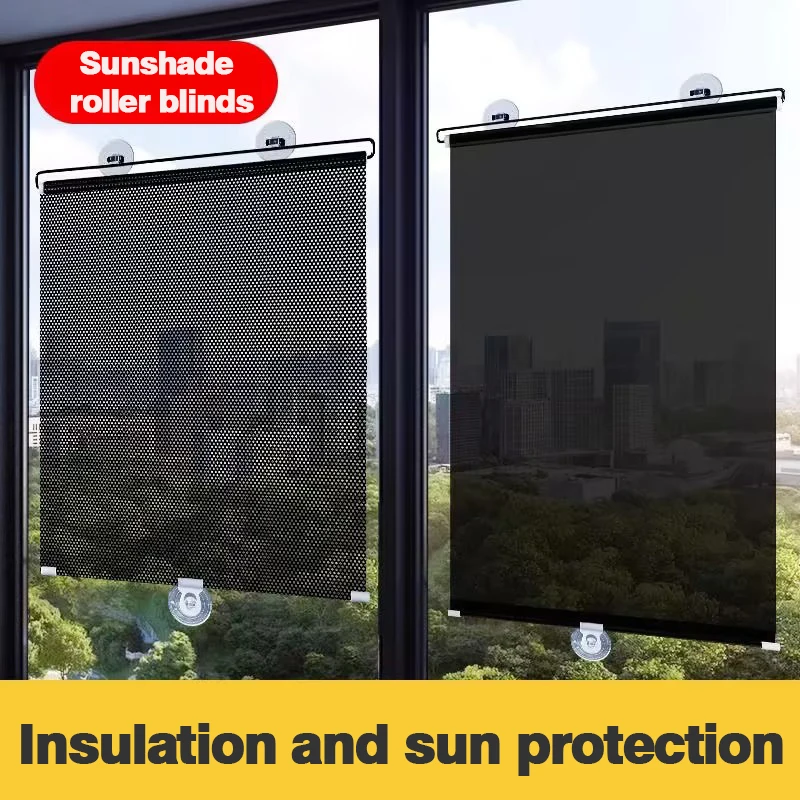 Retractable-Sunshade-Roller-Curtain-Car-Sunshade-Bedroom-Kitchen-Sun-Protection-Curtains-Thermal ...
